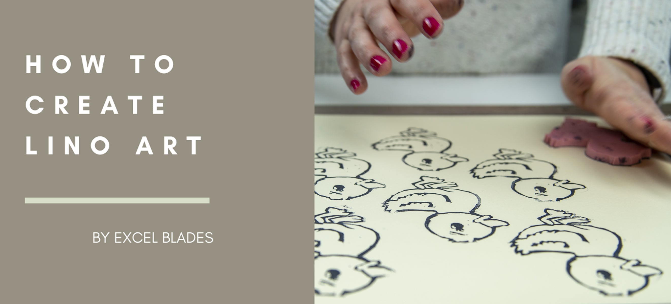 Linoleum Stamp Carving | Step by Step Tutorial by Excel Blades