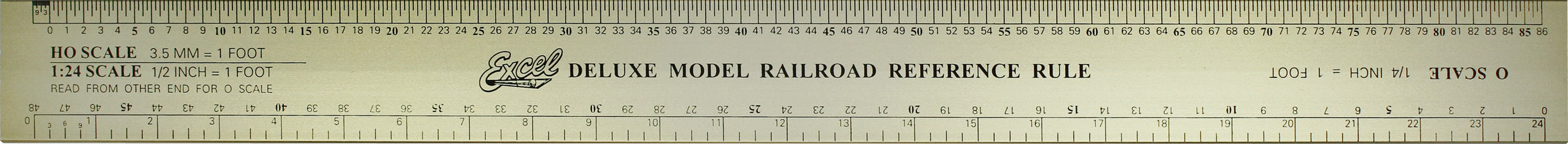 Scale Ruler | 12-Inch Imperial Ruler for Modeling | Excel Blades