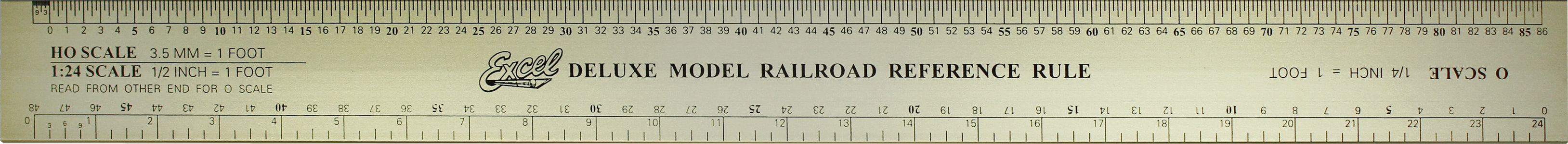 Scale Ruler | 12-Inch Imperial Ruler for Modeling | Excel Blades