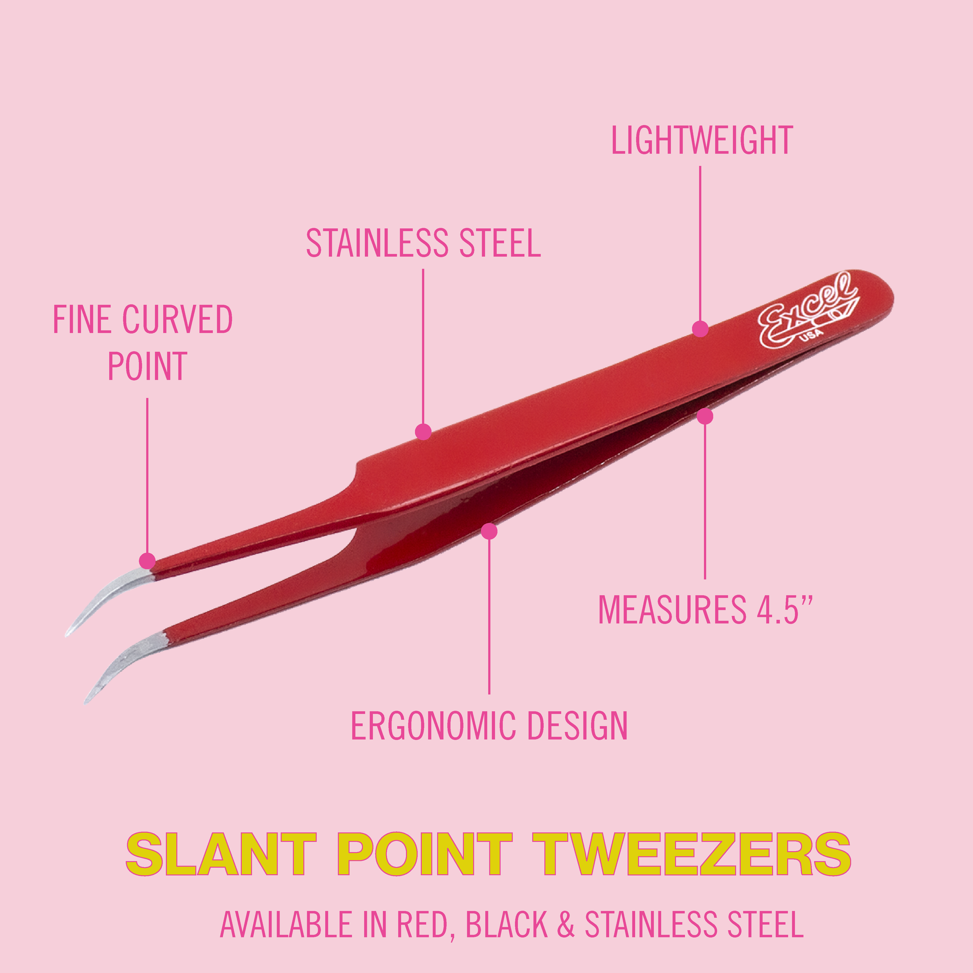 Slant Point Tweezers - Precision Tweezing | Beauty & Craft Tweezers ...