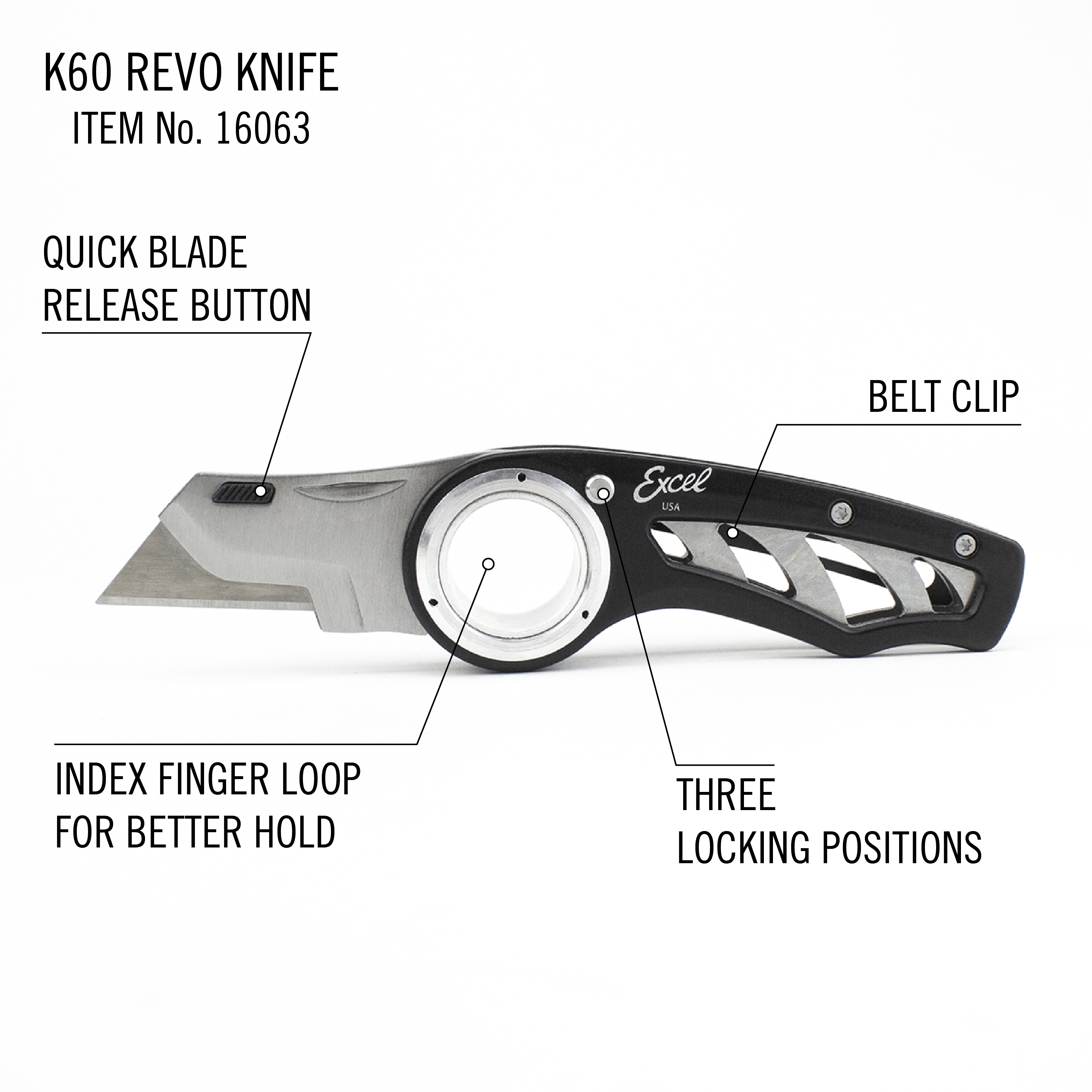 Excel Blades K60 REVO Folding Utility Knife