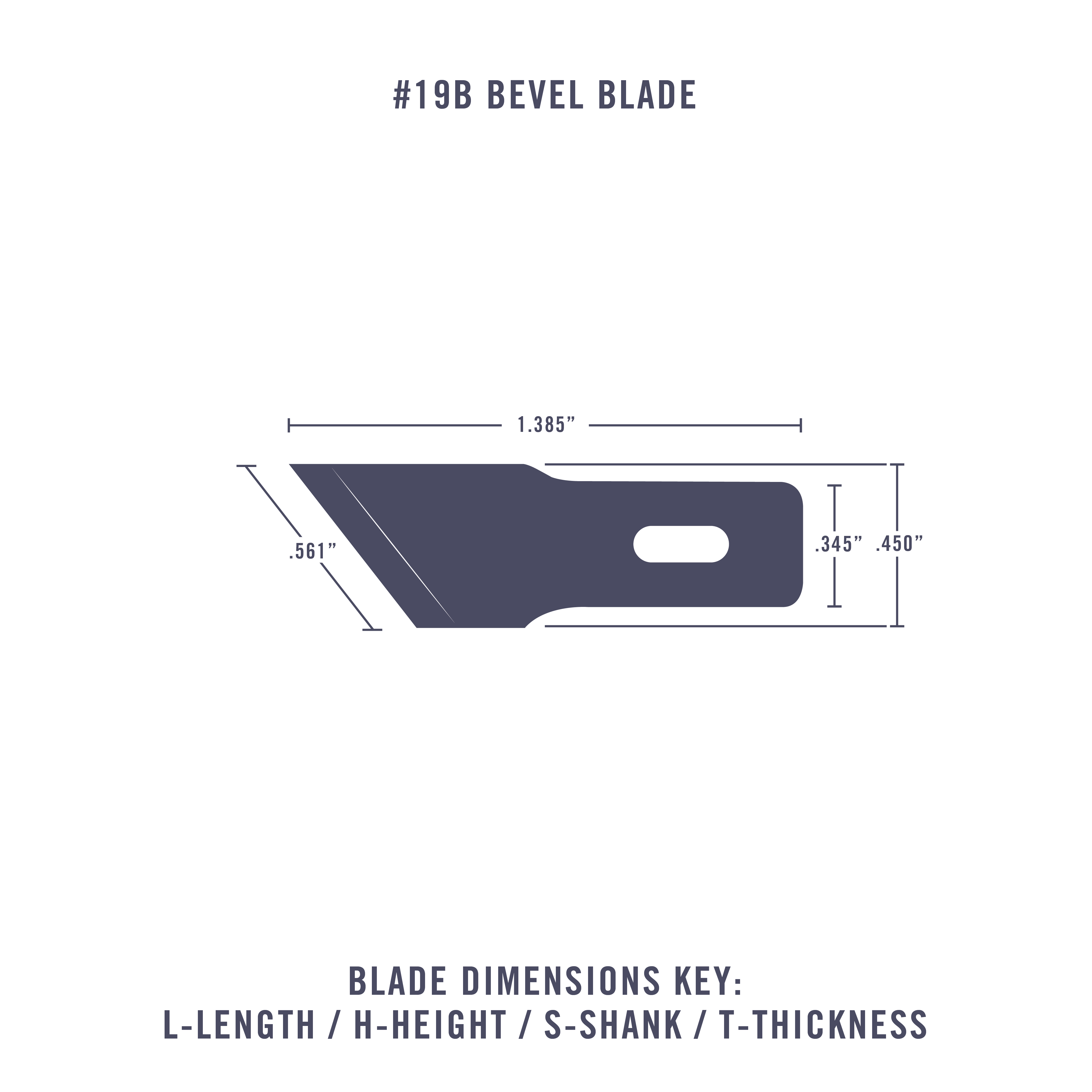 Bevel Blade #19B, Sharp Edge Angled Blades – Excel Blades